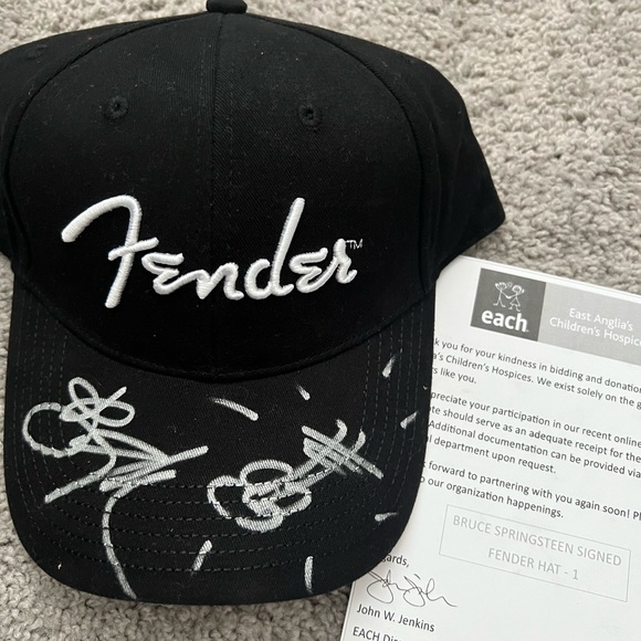 Fender | Accessories | Bruce Springsteen Signed Fender Hat Coa | Poshmark